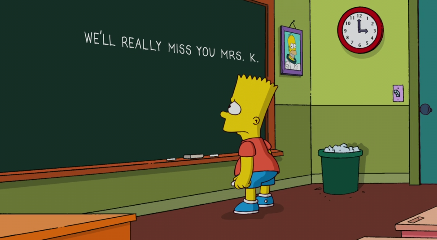 The Simpsons' most memorable chalkboard moment doubled as touching tribute